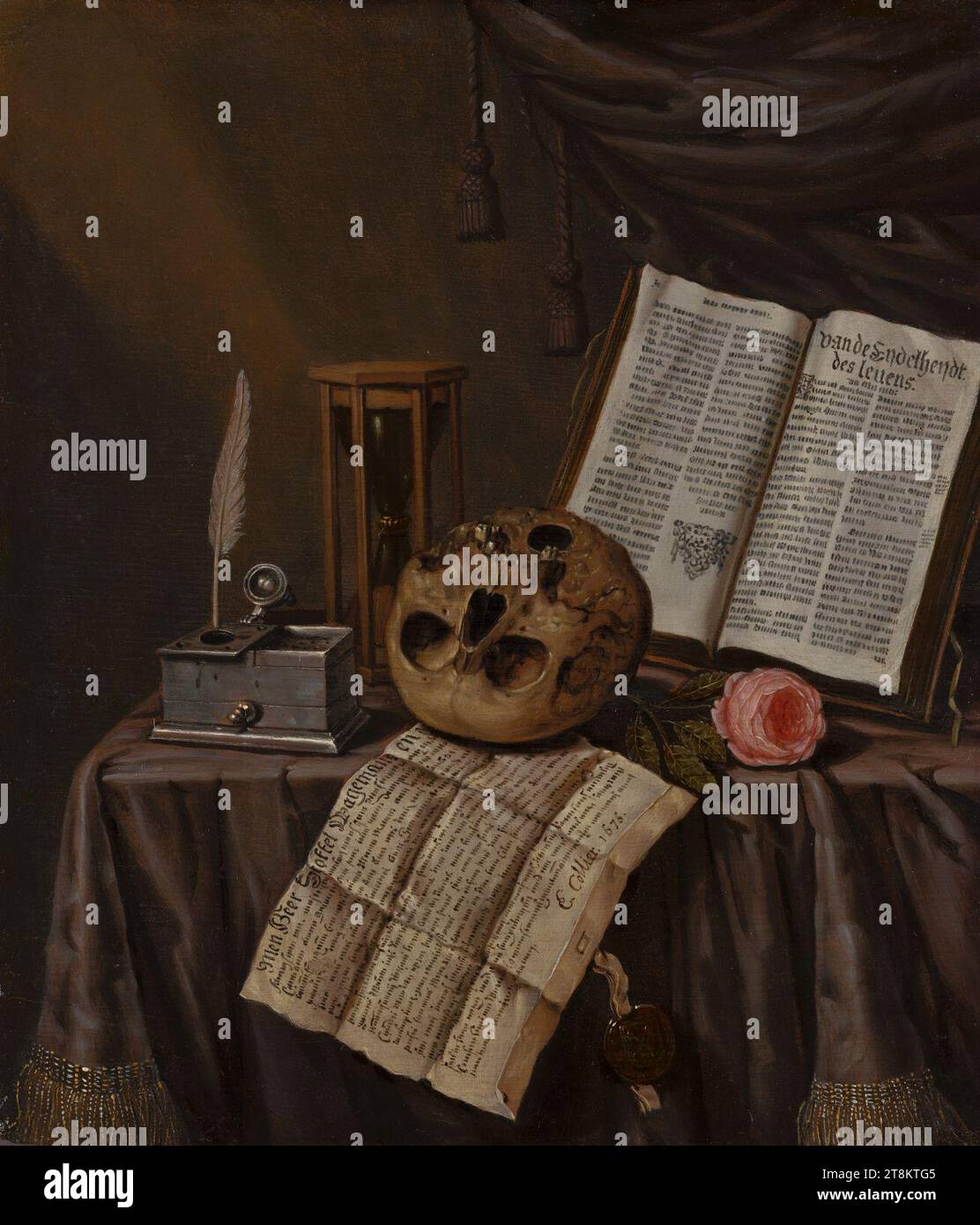 Vanitas Still Life by Edwaert Collier Mauritshuis 810 Stock Photo - Alamy