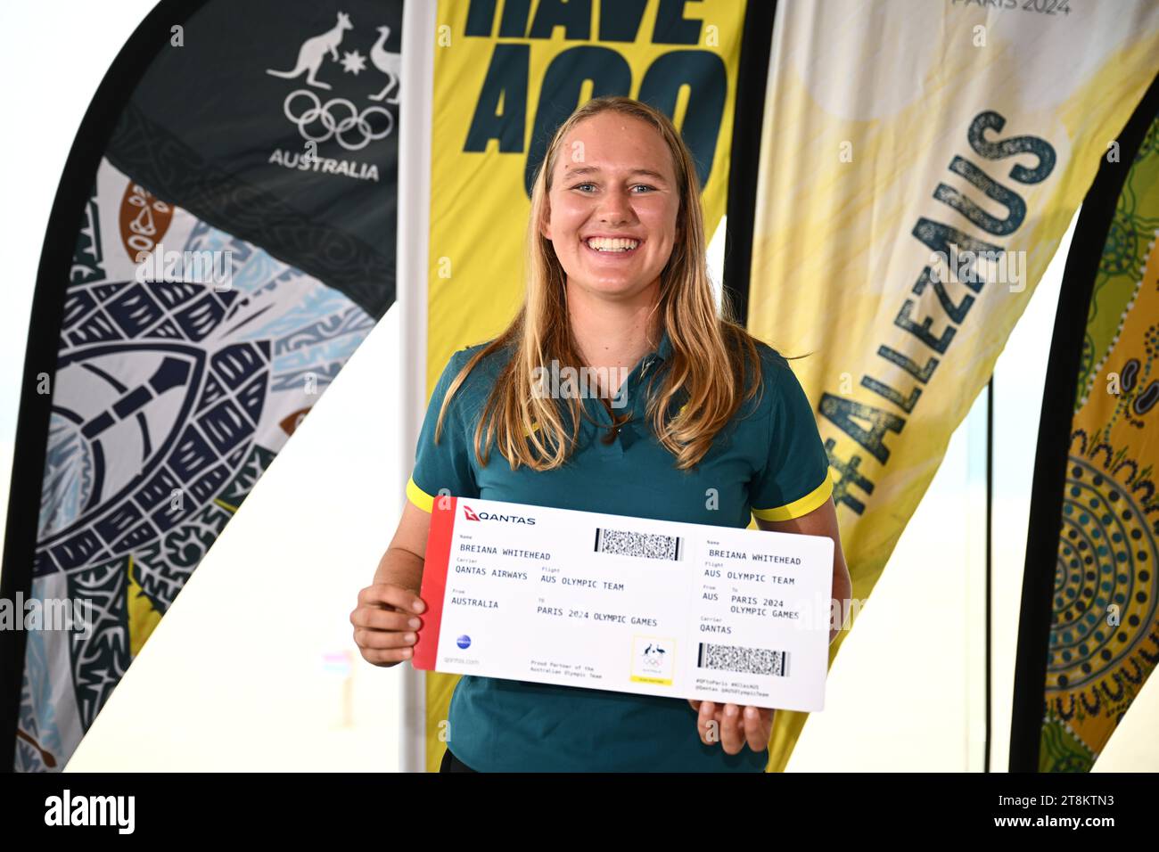 Sydney, Australia. 21st Nov, 2023. Australian kite foiler Breina ...