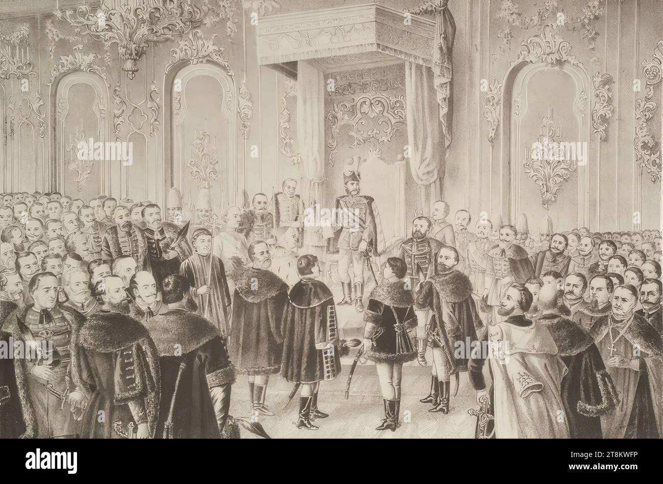 Emperor Franz Joseph I of Austria at the throne speech, at the opening ...