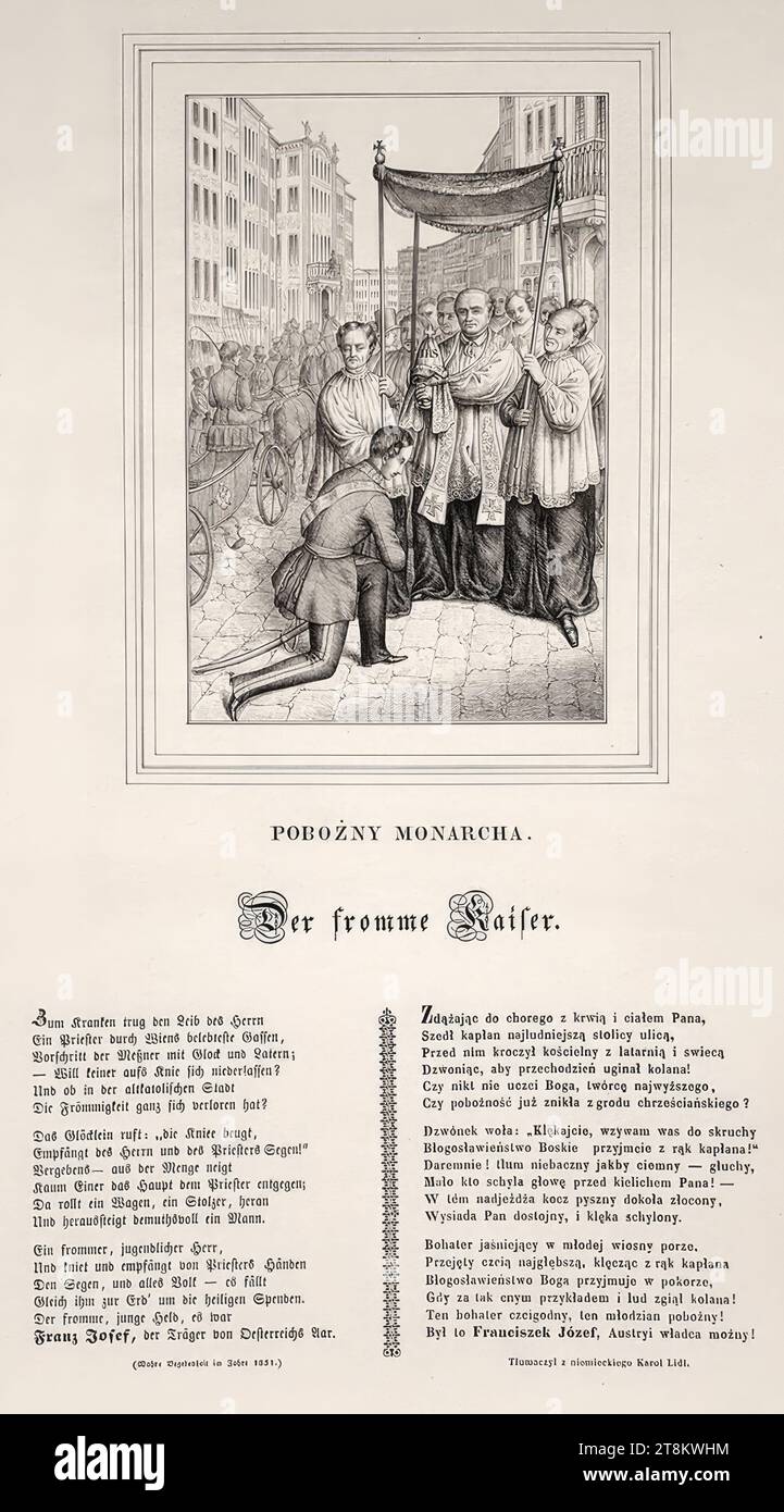 The pious emperor.', 1854, print, pen lithograph and two-column type ...