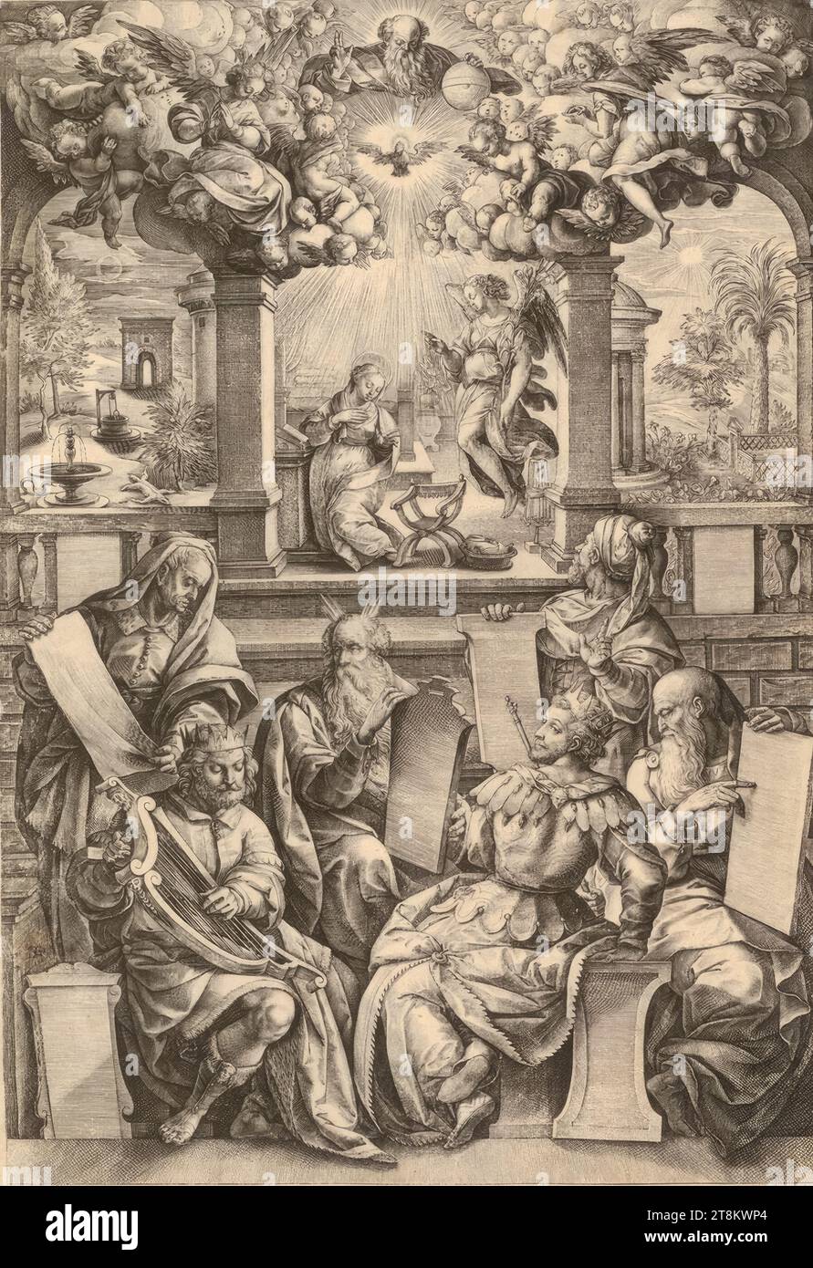 Moses, David, Solomon and the three prophets, around 1580, print ...