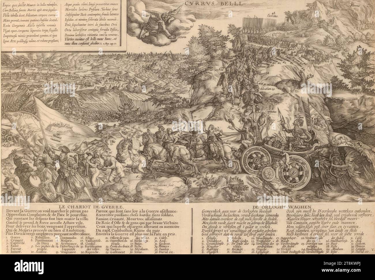 Allegory of war, around 1578, print, copperplate engraving Stock Photo ...