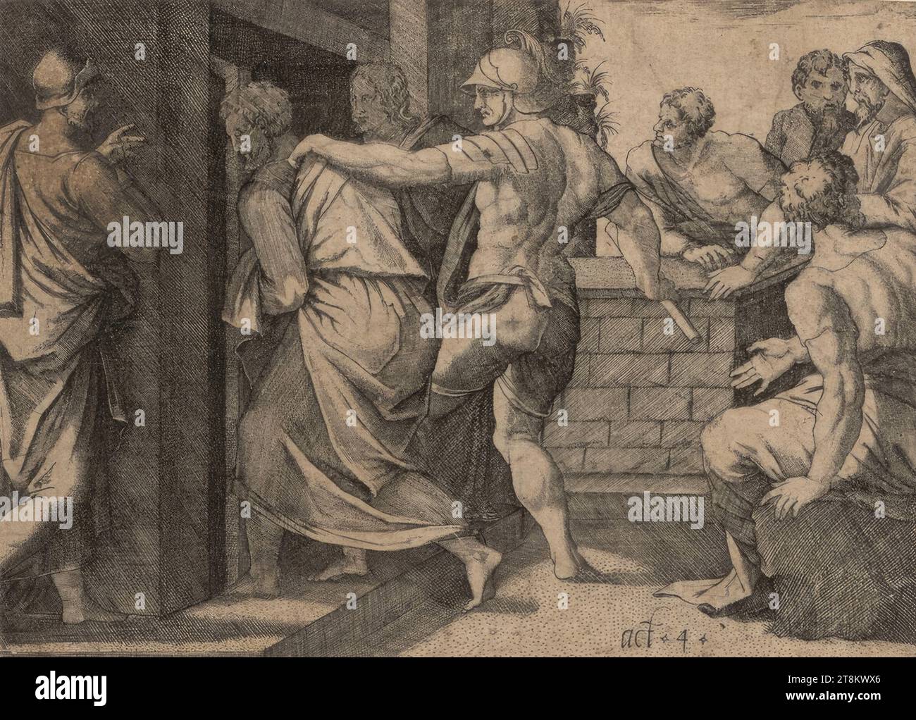 Scene from the New Testament, 1550-1750, print, copperplate engraving ...