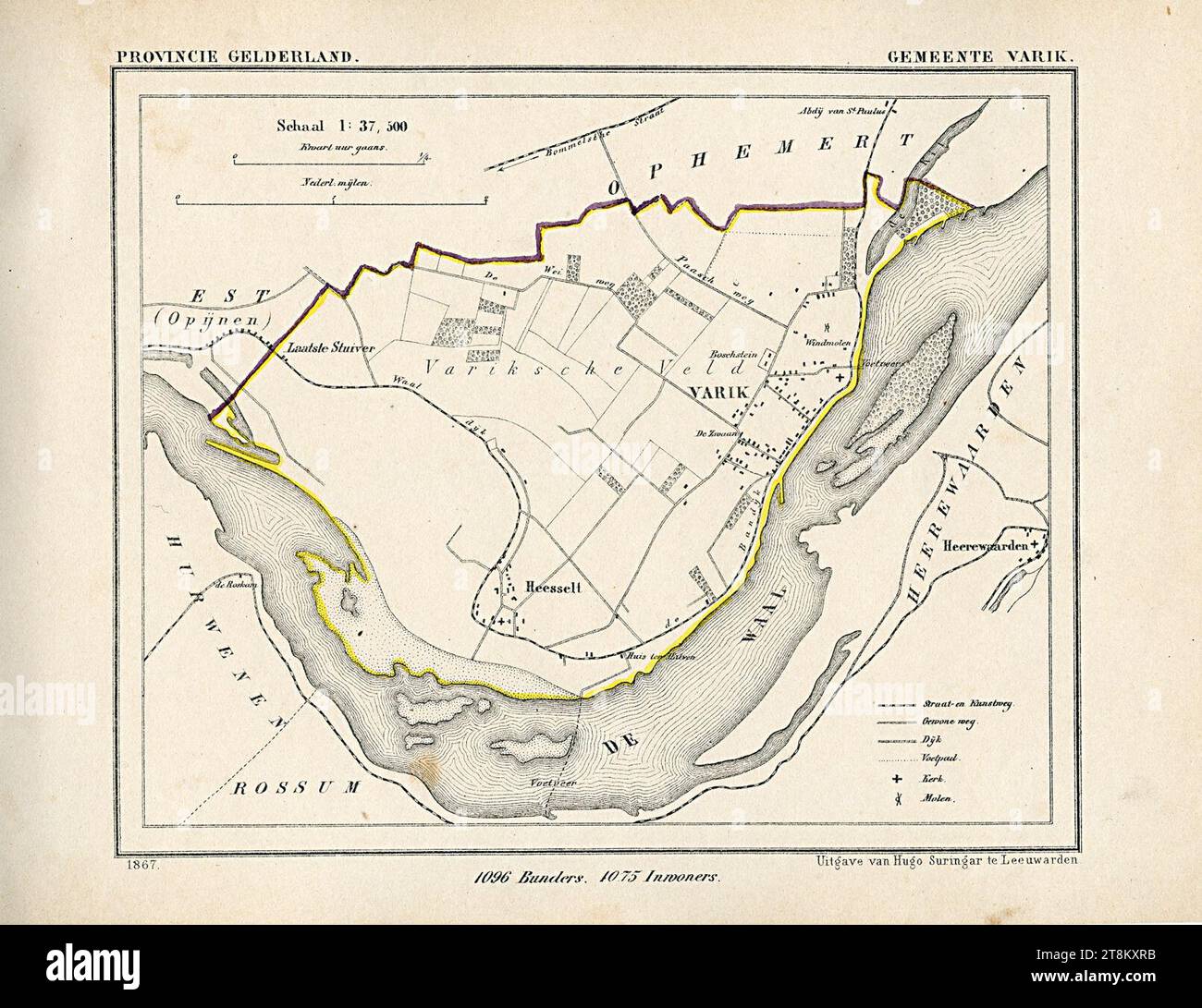 Varik, Gemeenteatlas van Nederland Stock Photo - Alamy