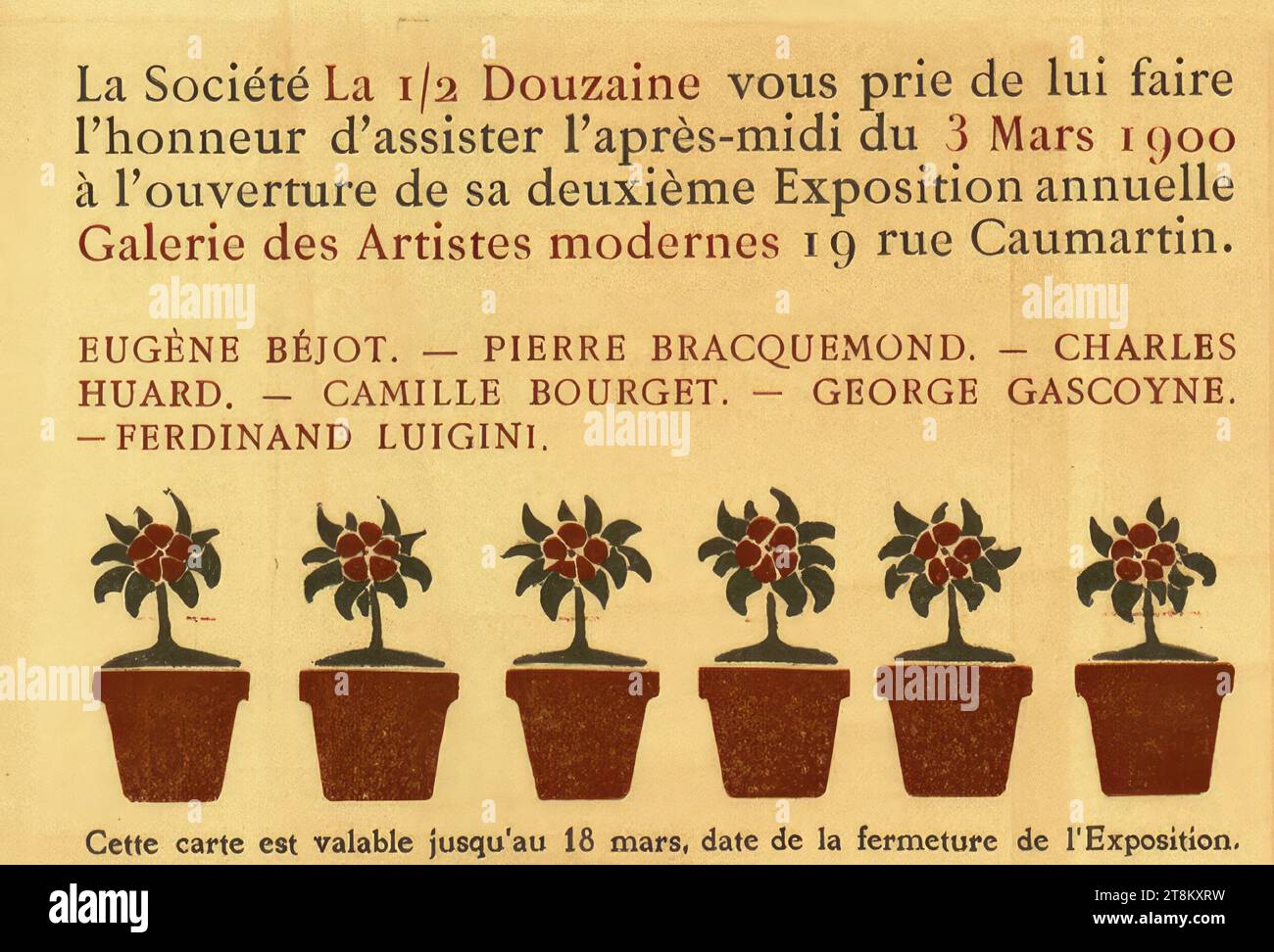 2 douzaine vous prie de lui faire lhonneur dassister lapres hi-res ...