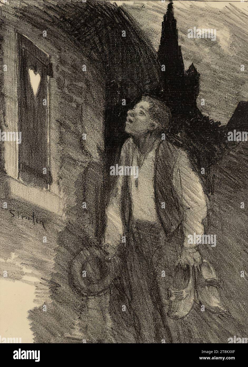 Peasant boy in front of a window, Théophile Alexandre Steinlen ...