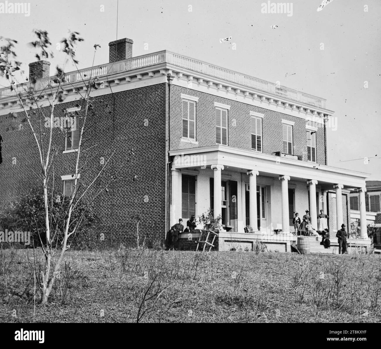 Varina landing, Virginia (vicinity). Aiken house on James River Stock ...