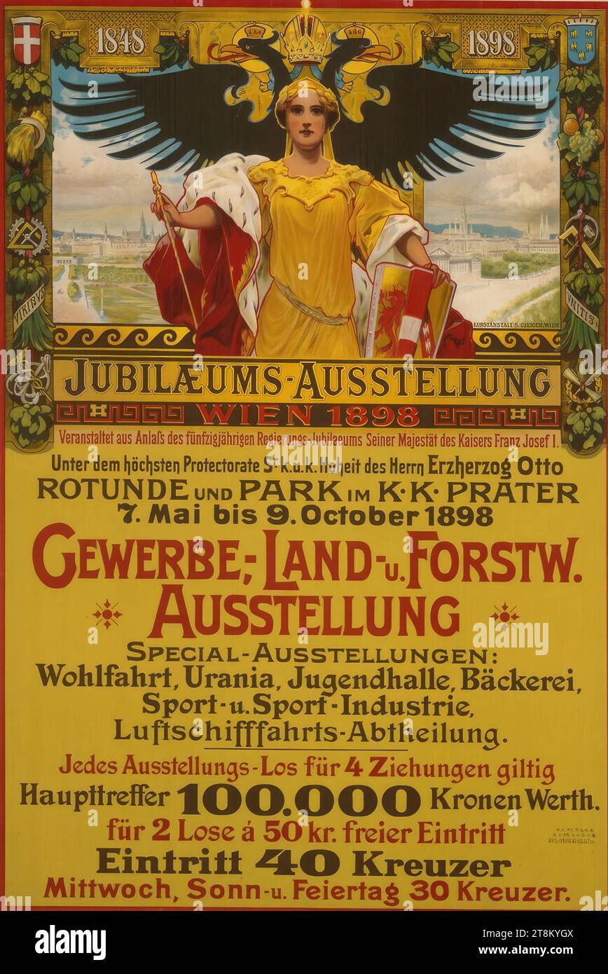 ANNIVERSARY EXHIBITION VIENNA 1898; ROTUNDA AND PARK IN THE K. K ...