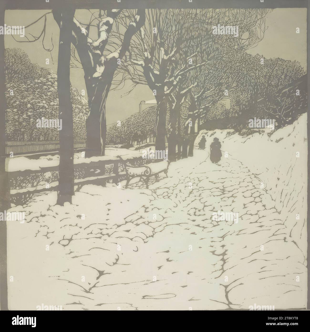 Snow-covered avenue, annual folder of the Society for Reproducible Art ...