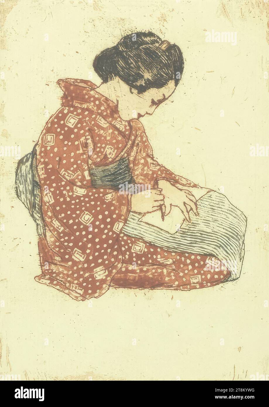 From Japan Writing Girl Emil Orlik From Japan Emil Orlik Prague 1870 1932 Berlin 1901