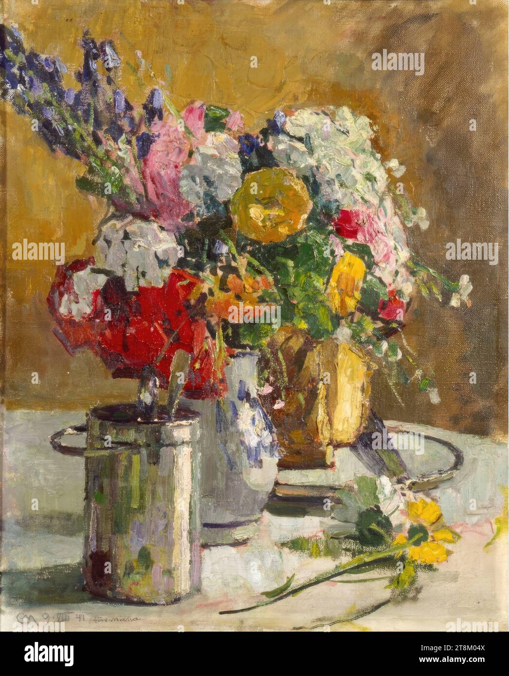 Flower still life, Carl Moll, Vienna 1861 - 1945 Vienna, 1941, painting ...