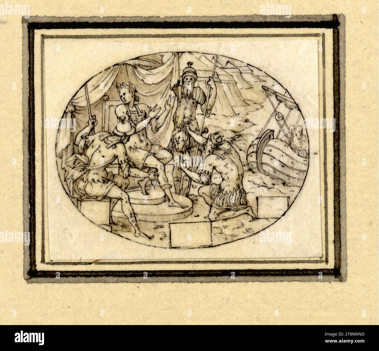 Egyptian emissary brings julius caesar hi-res stock photography and ...
