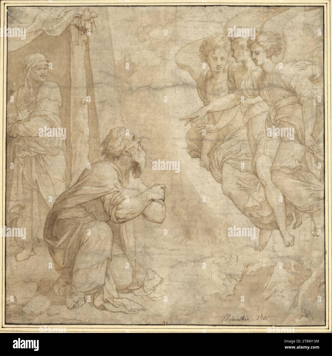 Abraham and the three angels, Girolamo Sellari called da Carpi (Ferrara ...