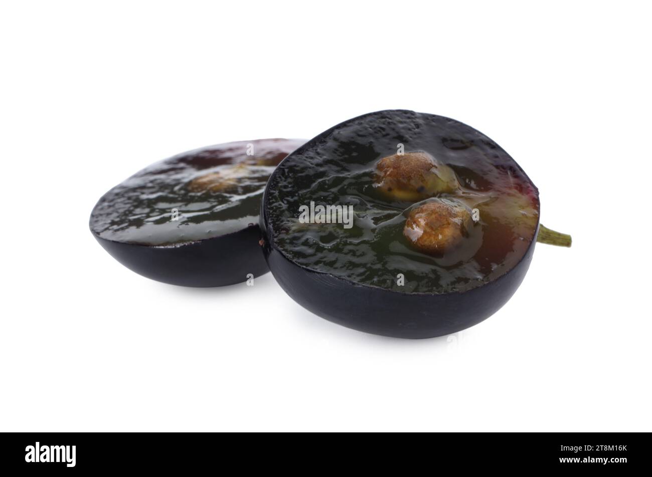 Halves dark blue grape Cut Out Stock Images & Pictures - Alamy