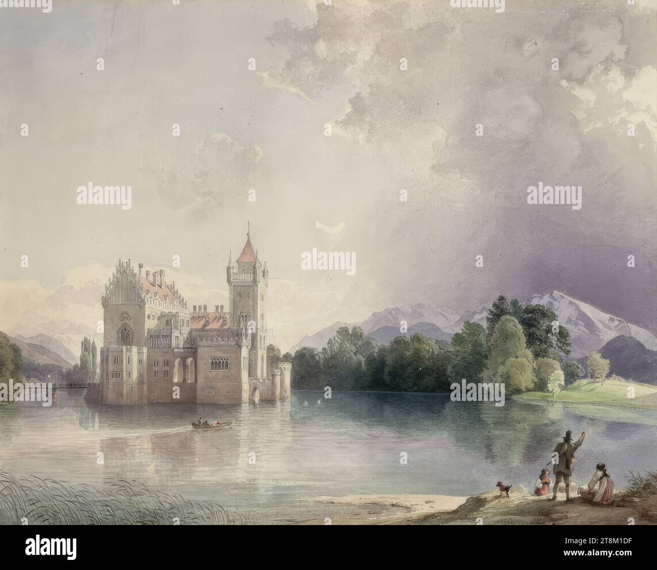 Anif Castle, Johann Fischbach (Grafenegg 1797 - 1871 Munich), drawing ...