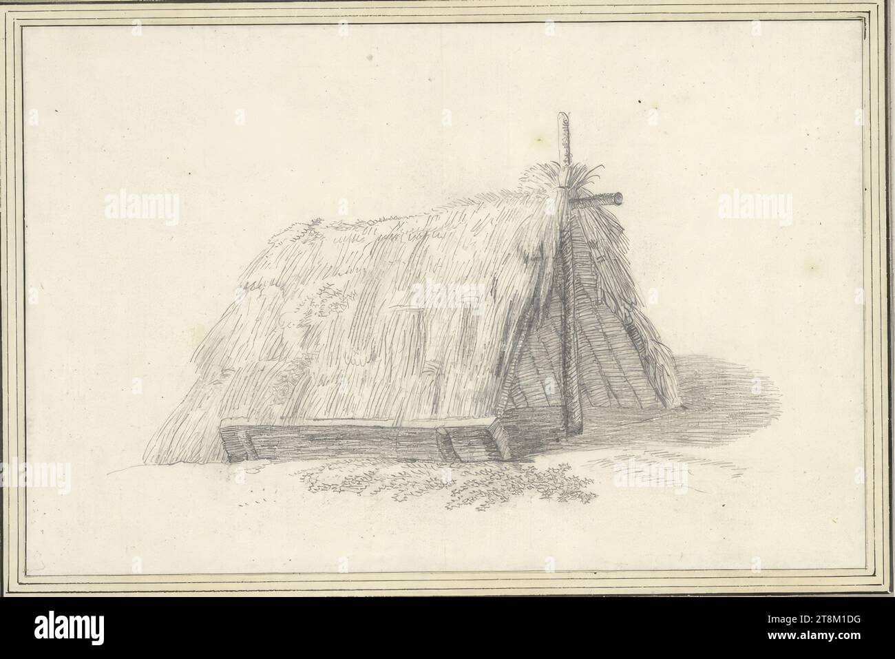 Hütte, Princess Amalie of Saxony, before 1822, drawing, pencil, 17.4 x ...