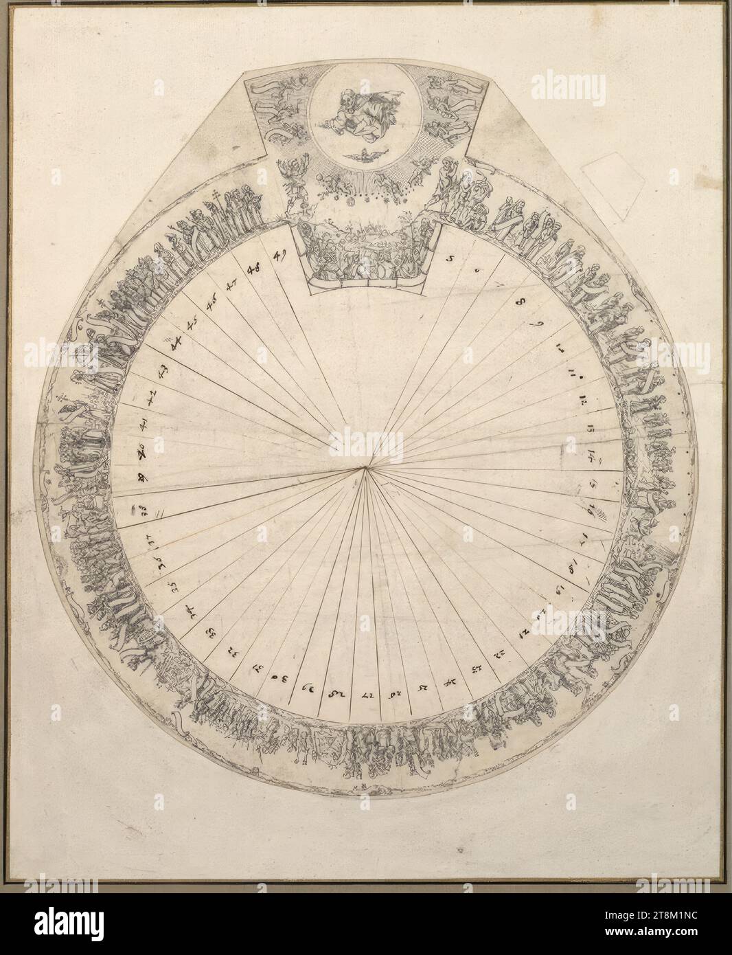 Drawing for an astrolabe, Anonymous, 1560-1570, Drawing, pen and ink ...
