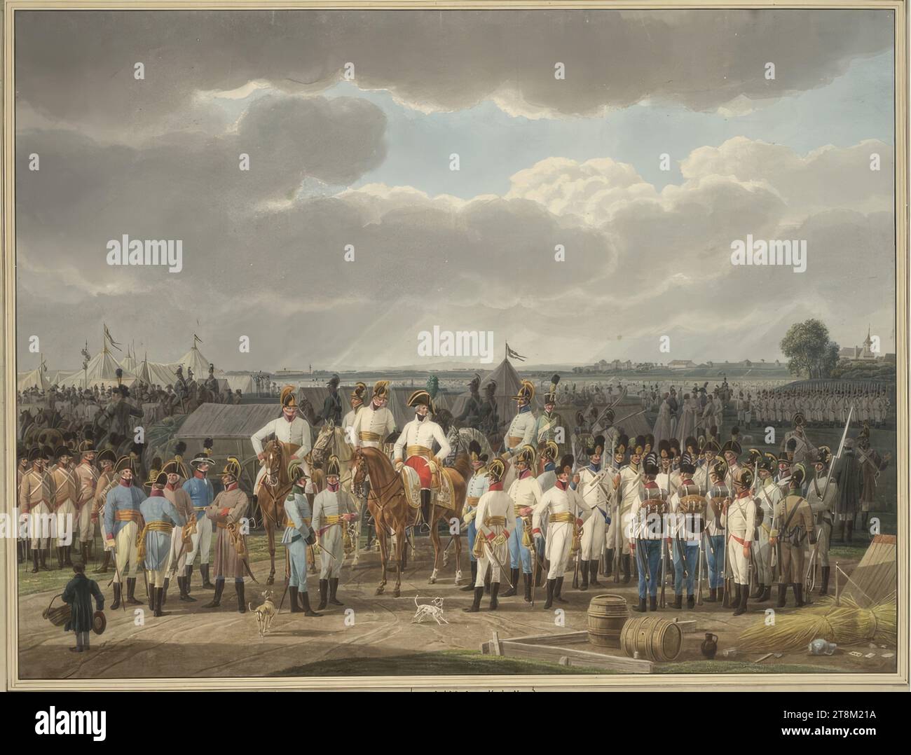 Pleasure camp of the Austrian infantry near the new building between ...