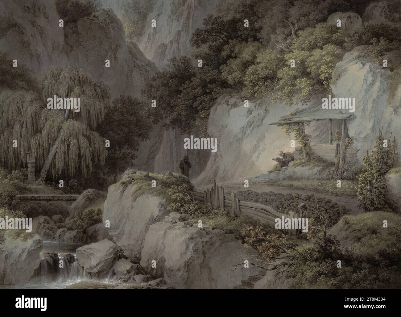 Gorge with two hermits, Martin von Molitor (Vienna 1759 - 1812 Vienna ...