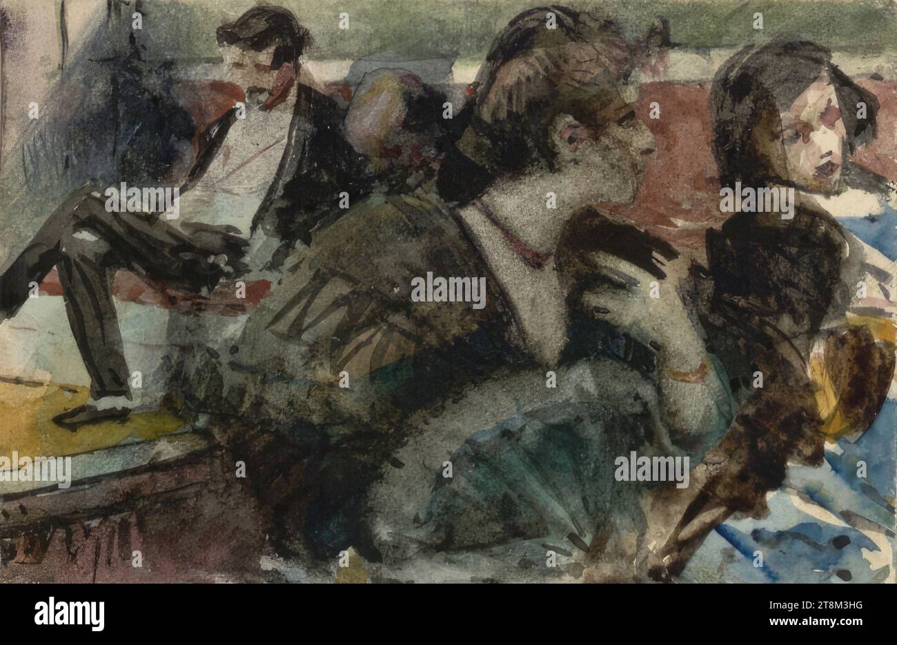 Society scene, Hagen Society, Maximilian Lenz (Vienna 1860 - 1948 ...