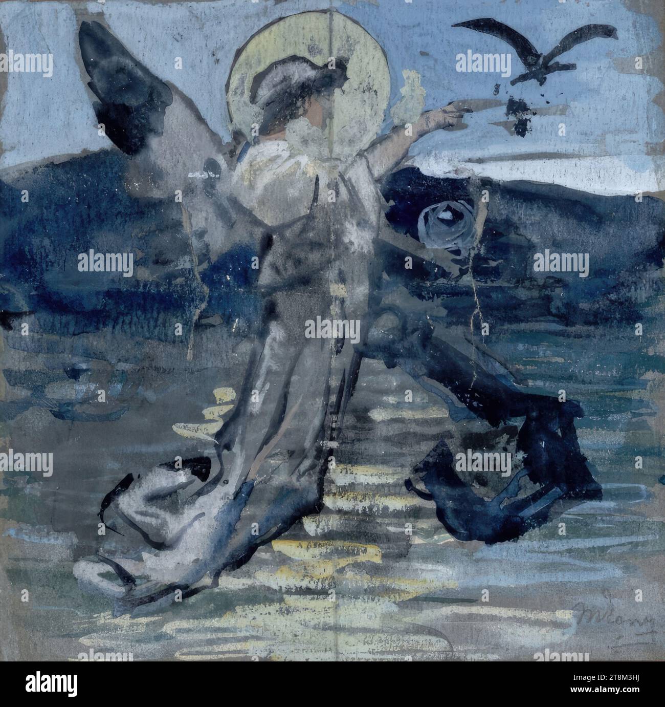 Floating angel, Hagengesellschaft, Maximilian Lenz (Vienna 1860 - 1948 ...