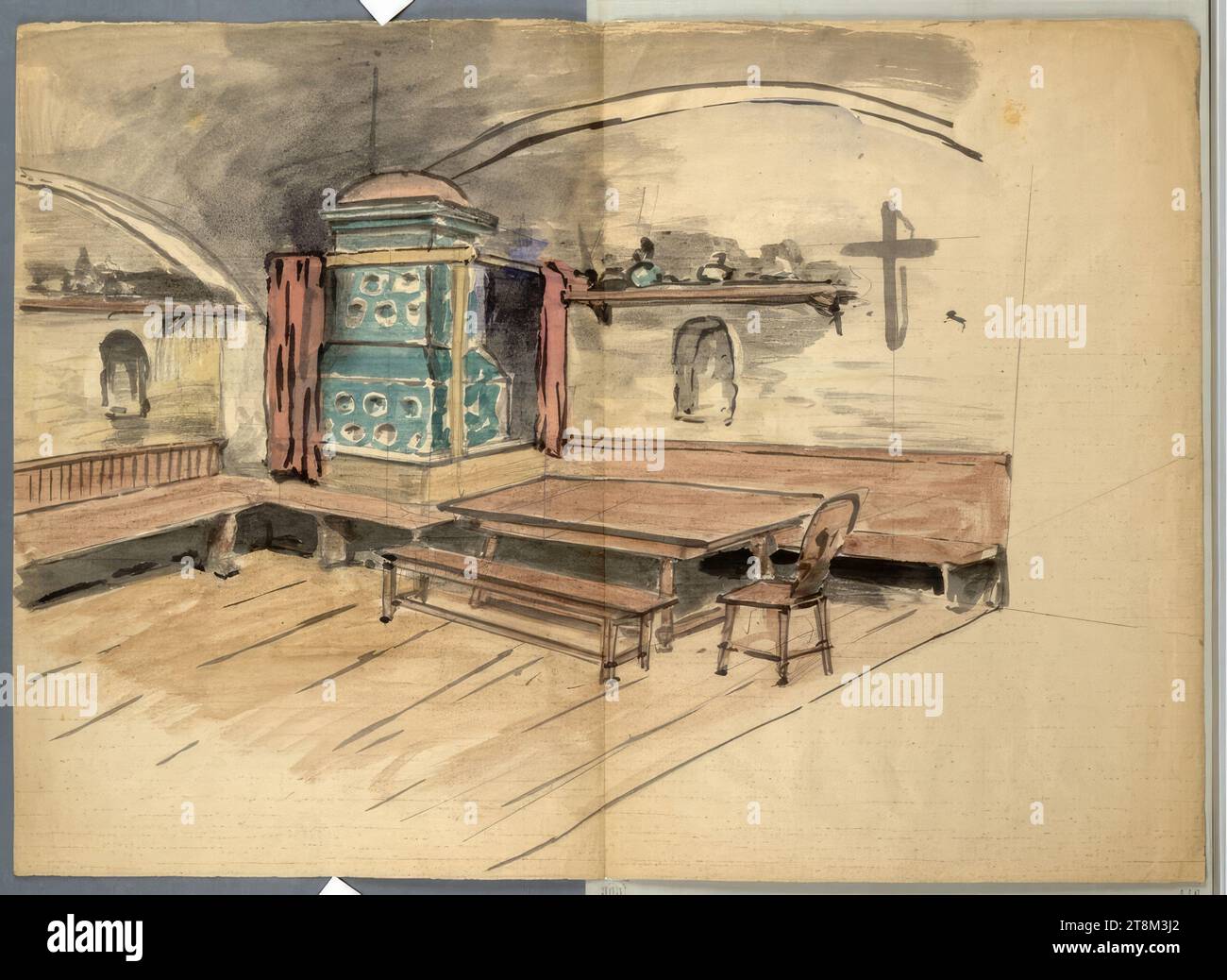 Peasant room, Hagengesellschaft, Maximilian Lenz (Vienna 1860 - 1948 ...