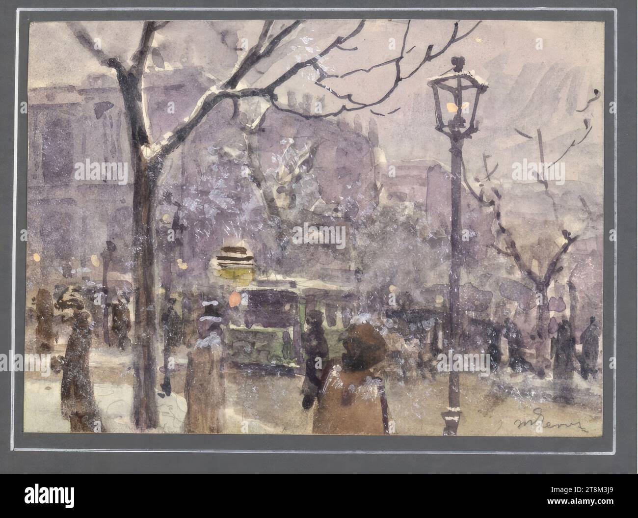The Ringstrasse in Vienna in winter, Hagengesellschaft, Maximilian Lenz ...