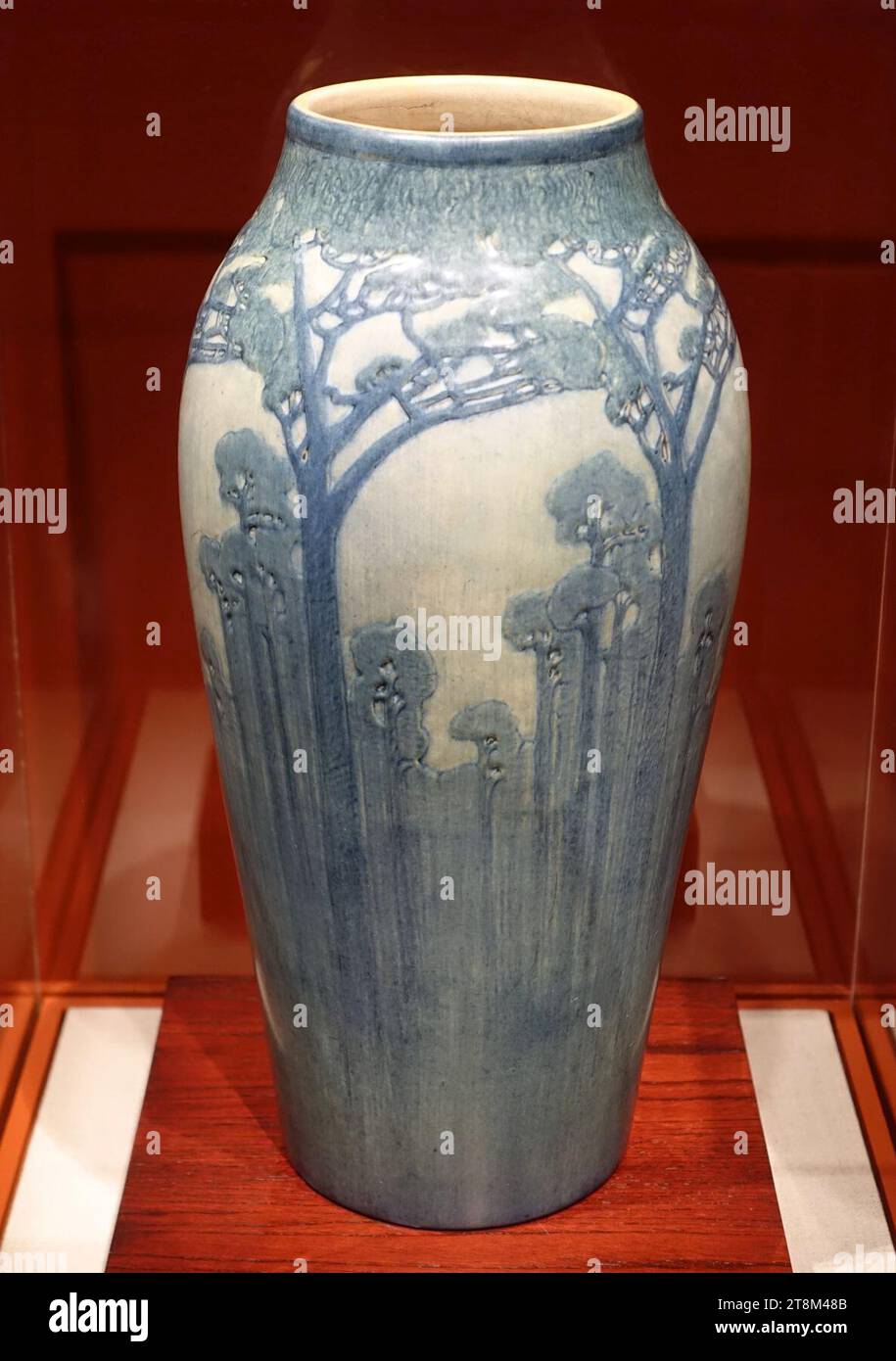 Vase with design of pine trees, Newcomb Pottery, Henrietta Davidson ...