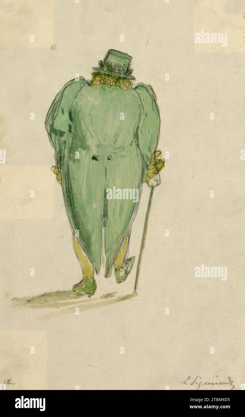 Grass devil from behind, port company, Ludwig Sigmundt (Graz 1860 ...