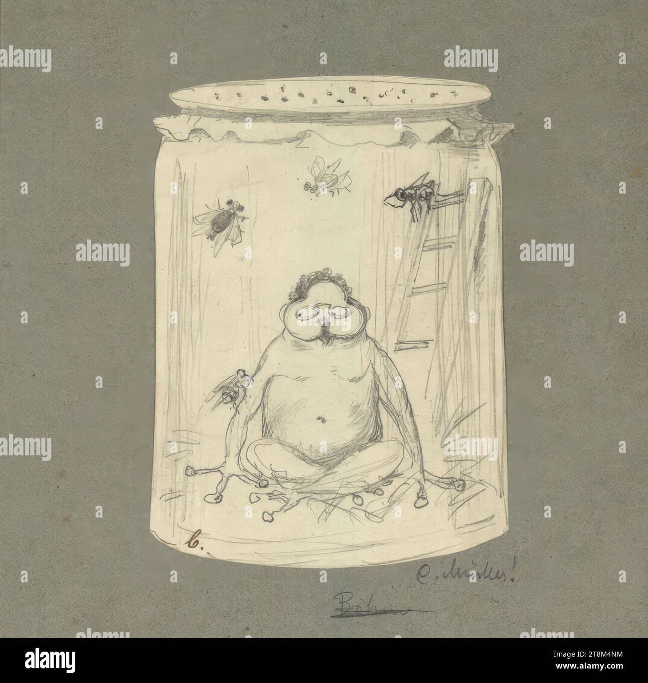 Nowak as a frog, Hagengesellschaft, Carl Müller (Vienna 1862 - 1938 ...