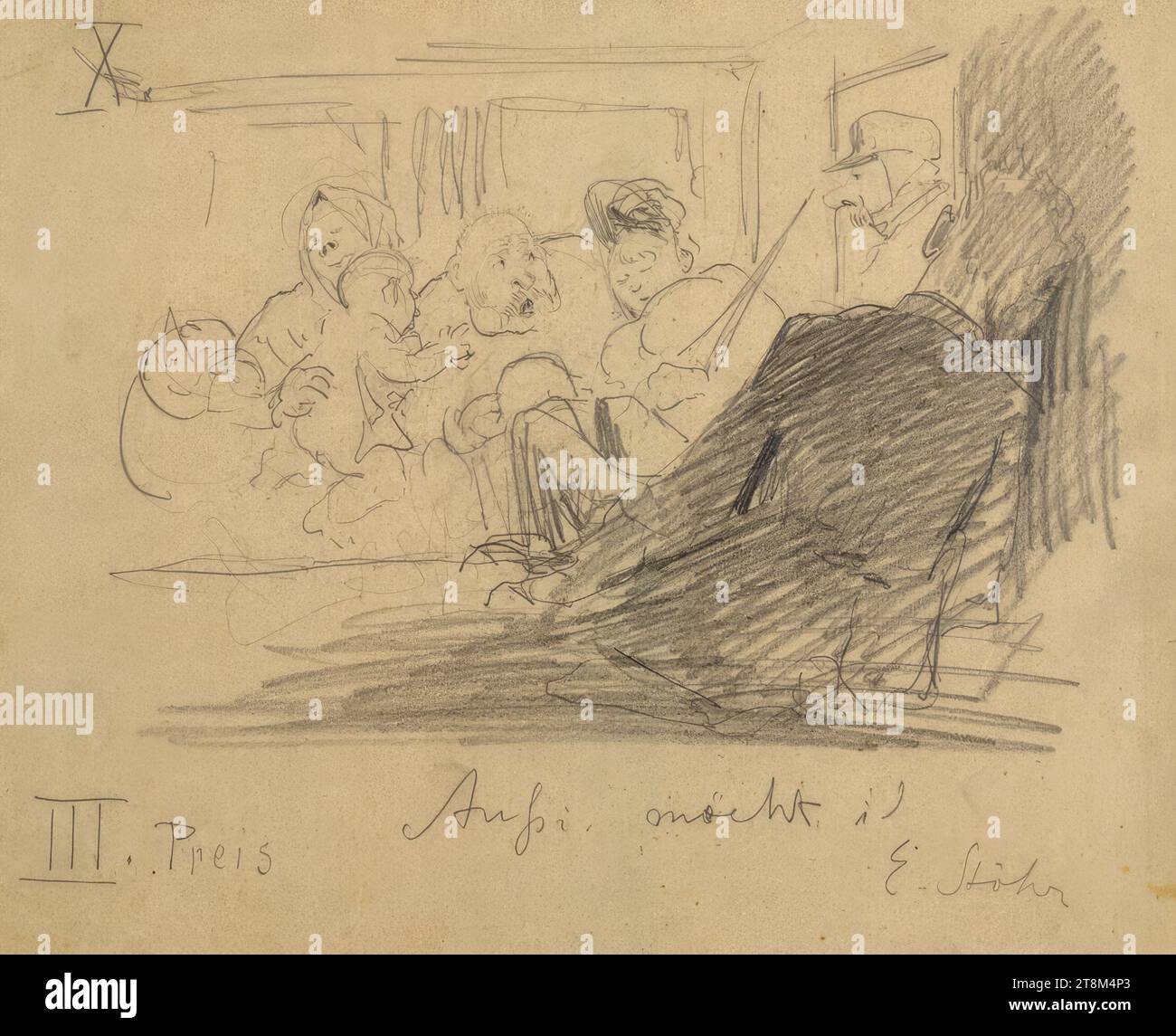 Unpleasantly overcrowded railway compartment hi-res stock photography ...