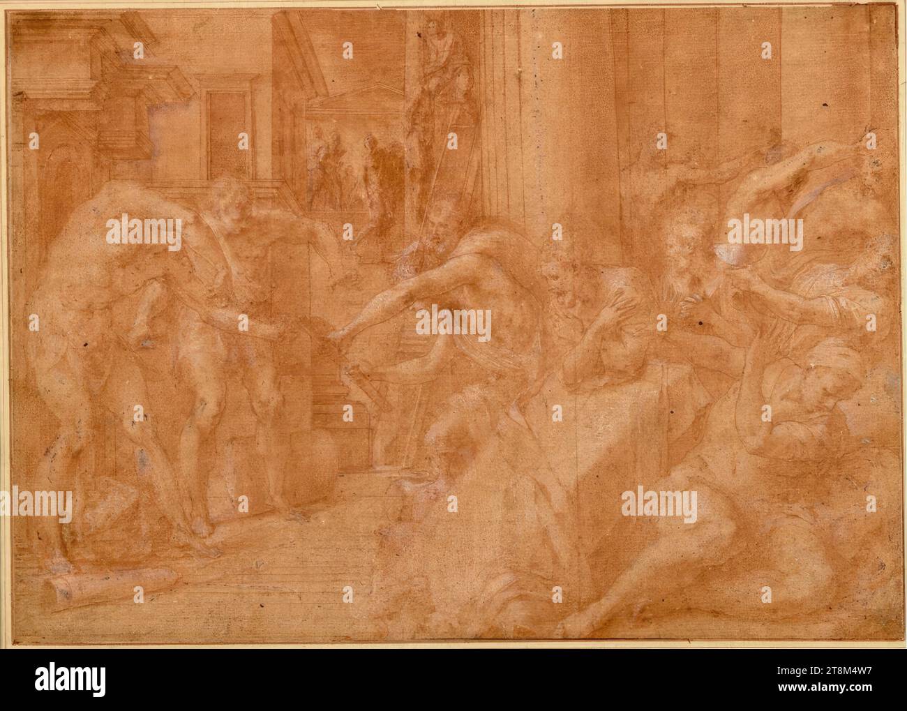 Odysseus and Telemachus kill Penelope's suitors, Francesco Primaticcio ...