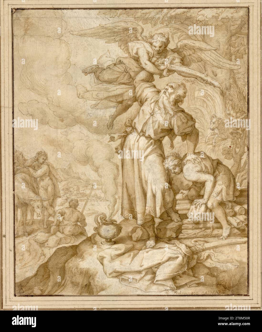 Angel grasps abrahams arm hi-res stock photography and images - Alamy