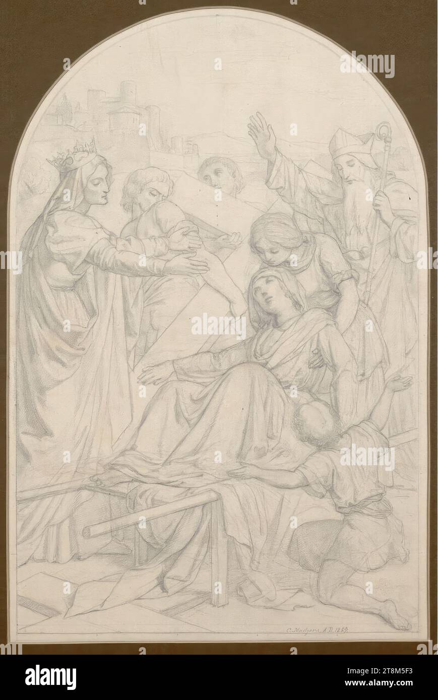 The Finding of the Cross (study for an altarpiece ?), Carl Gustav Jacob ...