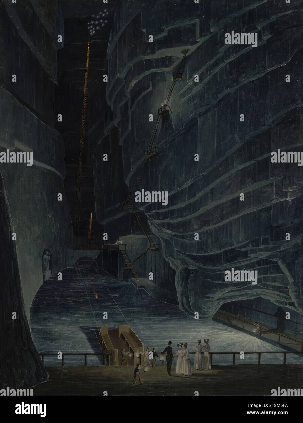 The salt lake in the chamber (peephole), peephole, Eduard Gurk (Vienna ...