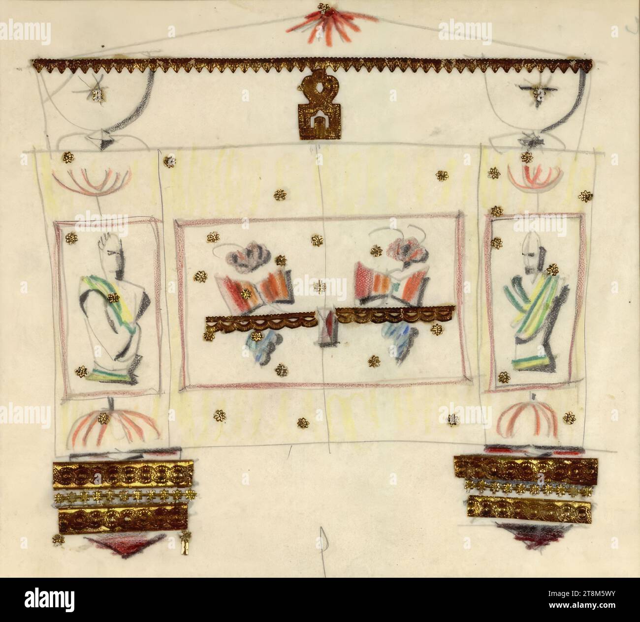 Draft for a piece of furniture, (chest), Dagobert Peche (Sankt Michael ...