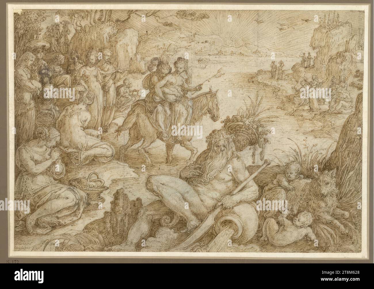 The flight of Cloelia, Jan van der Straet (Bruges 1523 - 1605 Florence ...