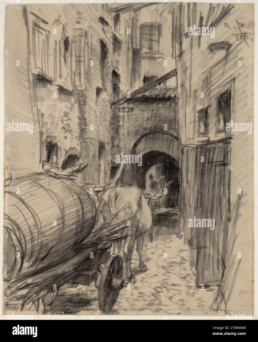 Alley in Riva, August Xaver Karl von Pettenkofen (Vienna 1822 - 1889 ...