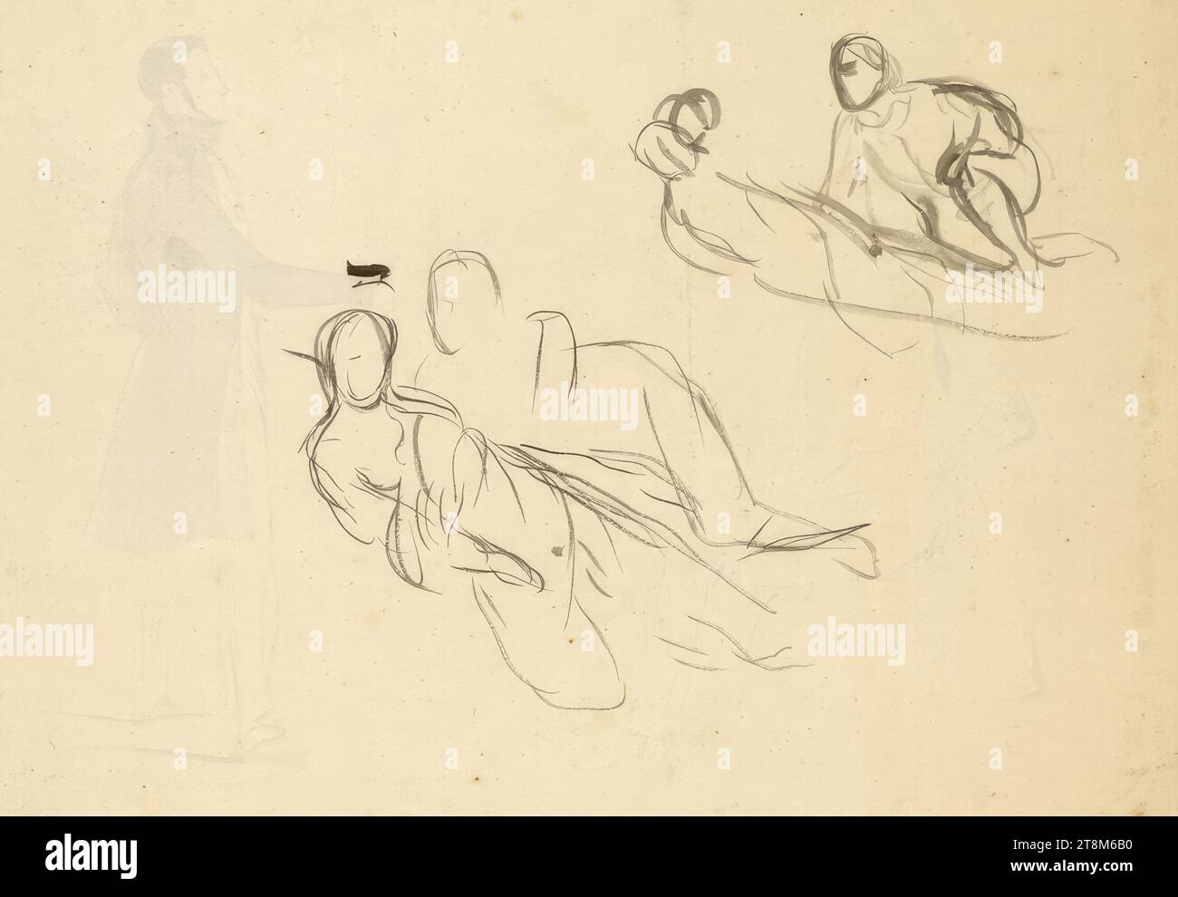 Drawing by eugene delacroix 1798 1863 hi-res stock photography and ...