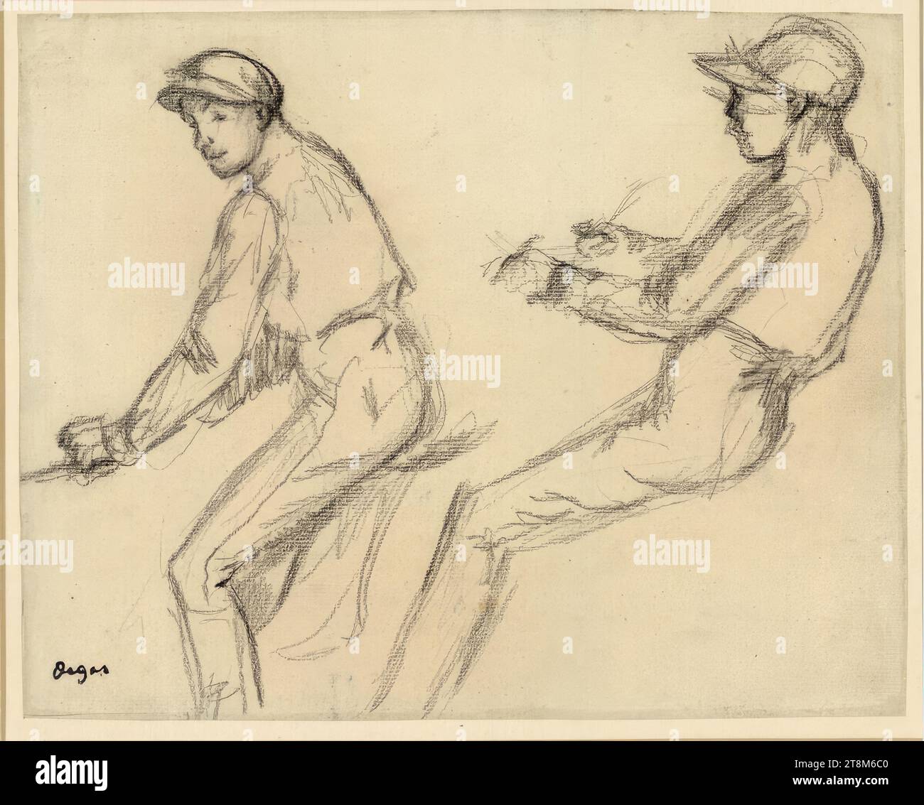 Two jockeys, Edgar Degas (Paris 1834 - 1917 Paris), around 1887-1889 ...
