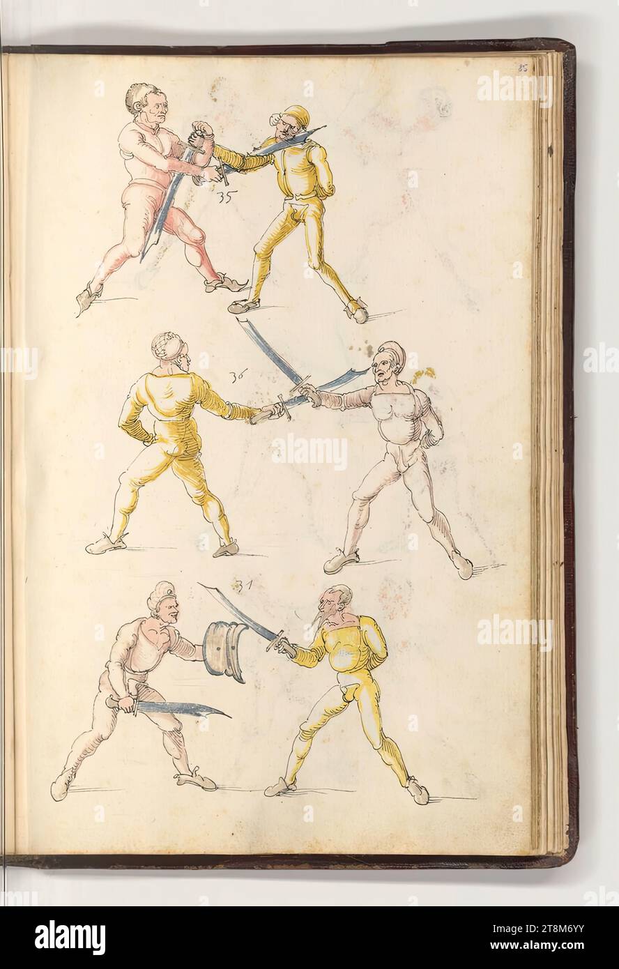 The ring and fencing book (fol. 85r: sword fights), ring and fencing ...