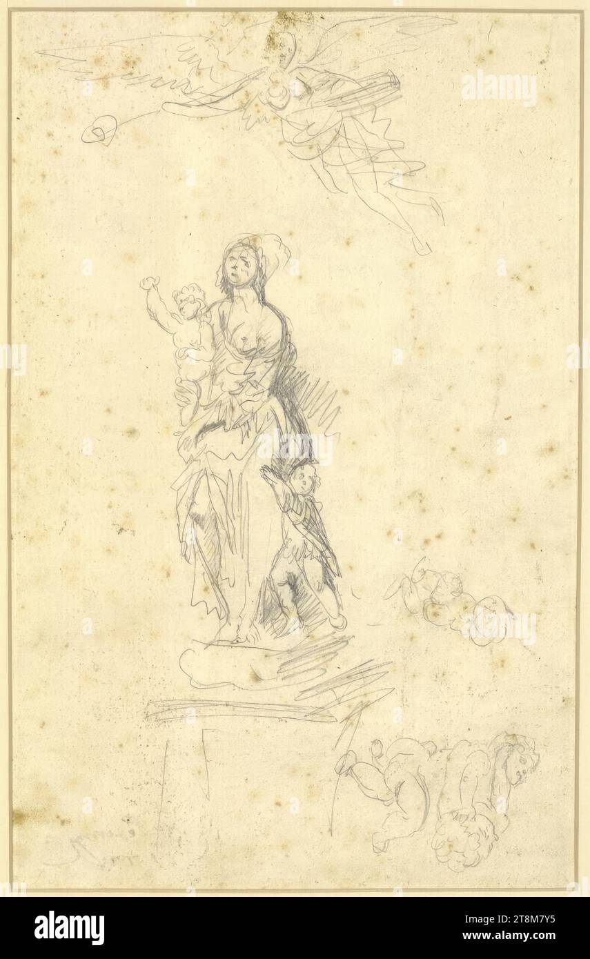 Caritas, Lucas Stipperger, Vienna 1755 - 1806 Vienna, drawing, pencil ...