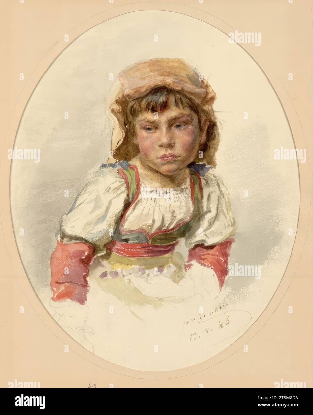 Romni, Marie Lippert-Hoerner (Vienna 1860 - 1932 Vienna), 1886, drawing ...