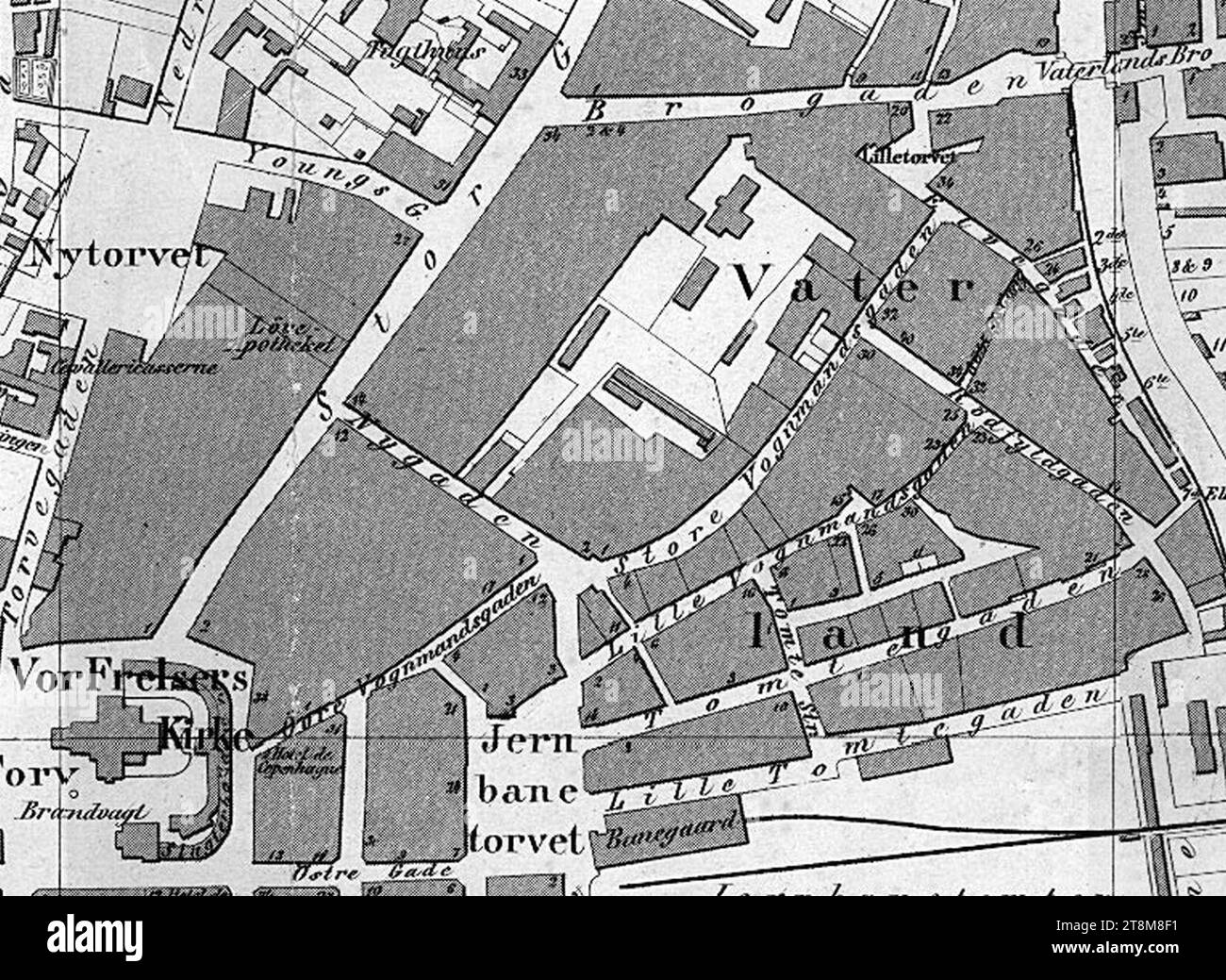 Vaterland Kristiania kart 1860 Stock Photo - Alamy