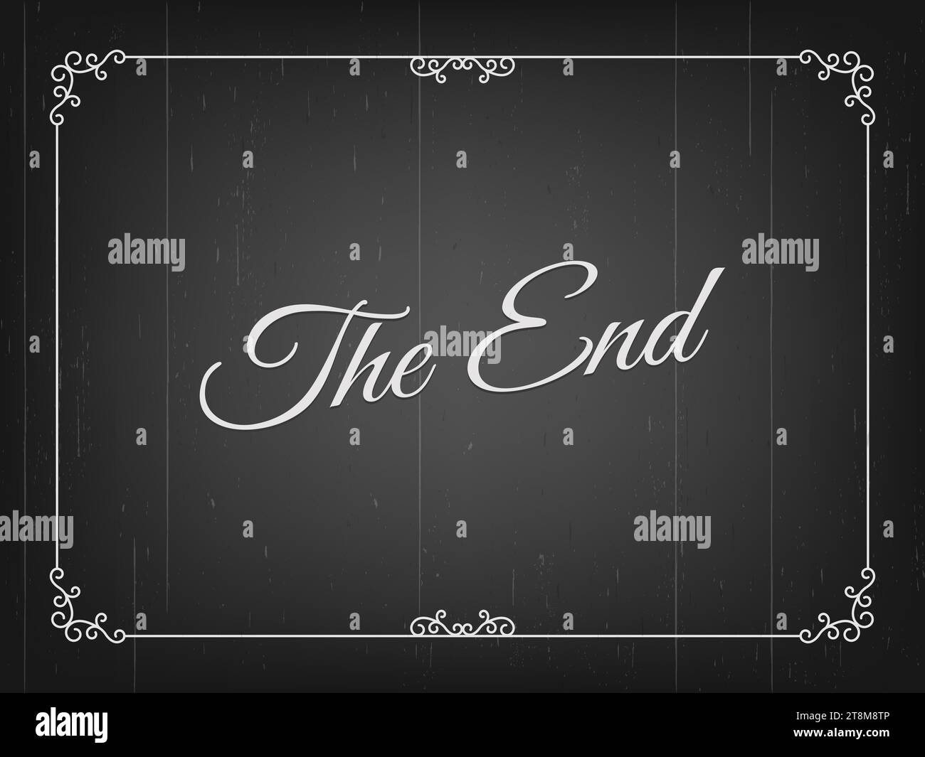 Silent movie cinema film end screen. Cinematography studio antique ...