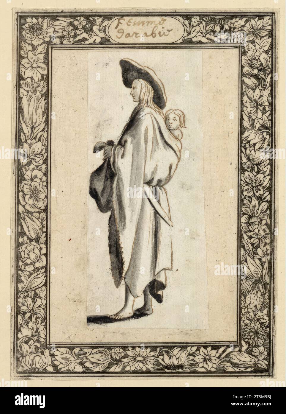 Arab Woman, between 1650 and 1664, Drawing, pen and brown ink, gray ...