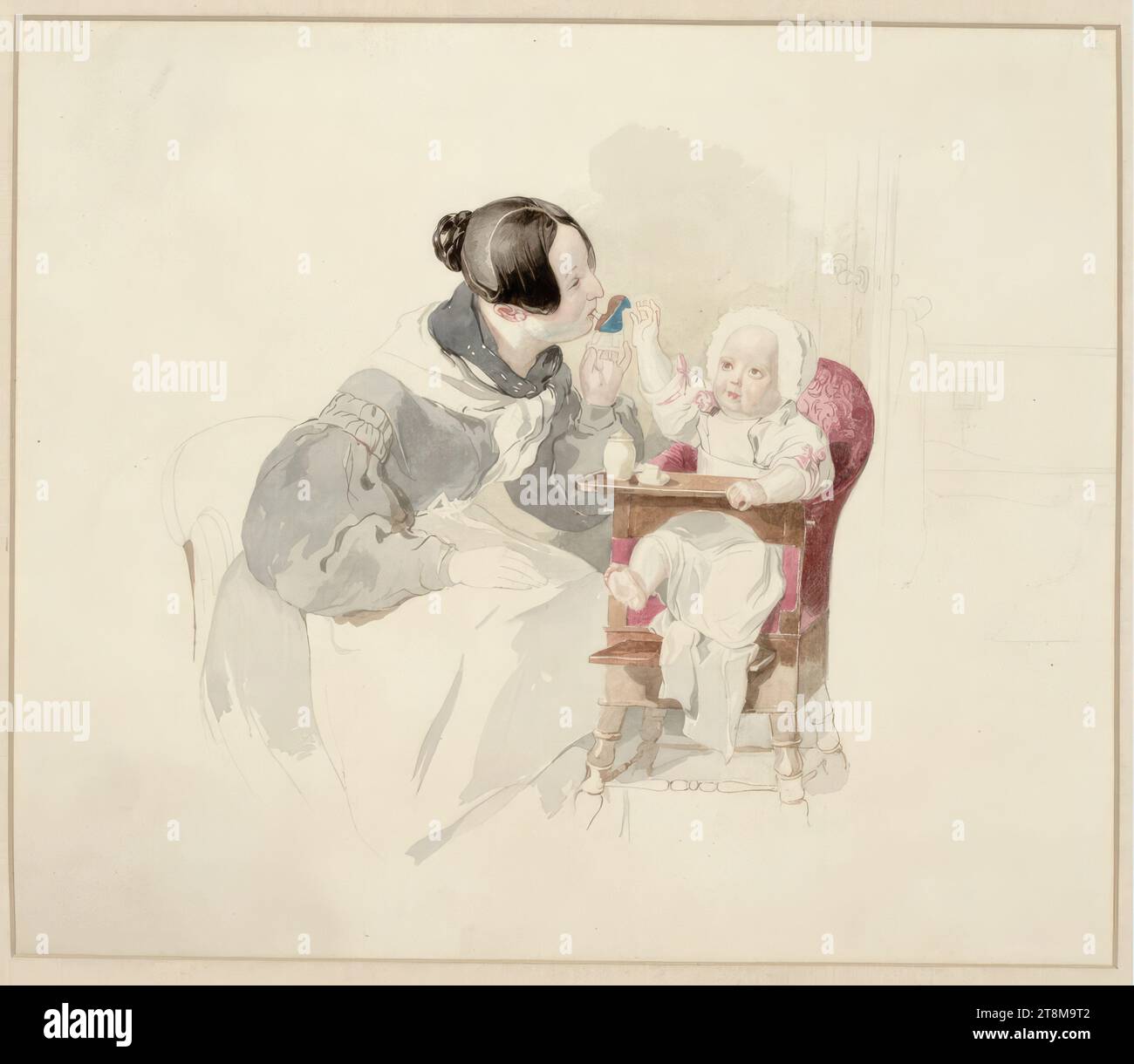 Mother and child, August Prinzhofer (St. Veit an der Glan 1816 - 1885 ...