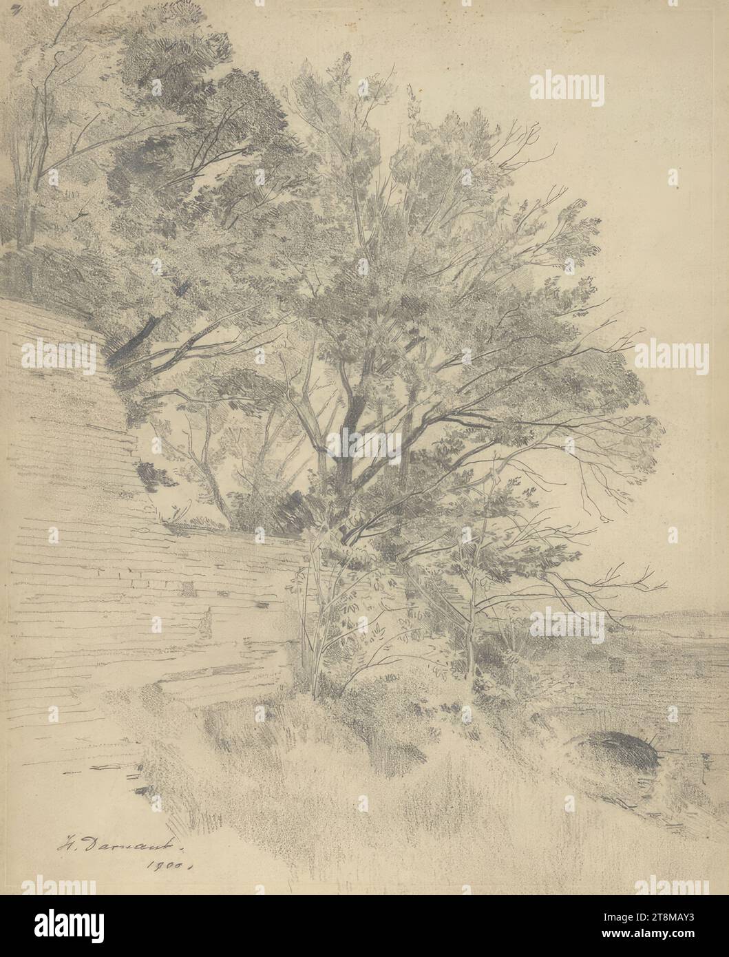 Planckenberg, Hugo Darnaut (Dessau 1851 - 1937 Vienna), 1900, drawing ...