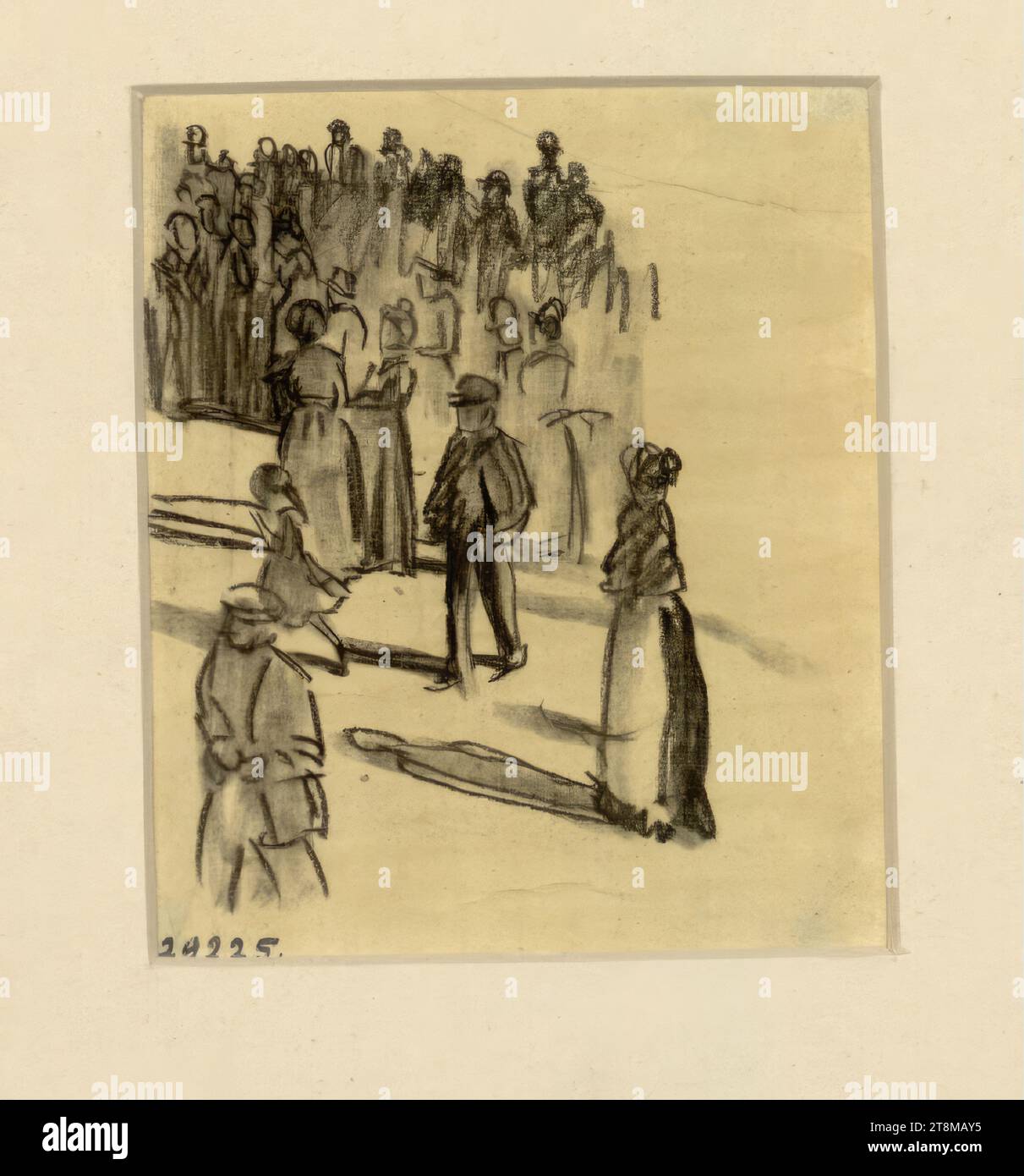 Group of people, Josef Wawra (Vienna 1893 - 1935 Vienna), drawing ...