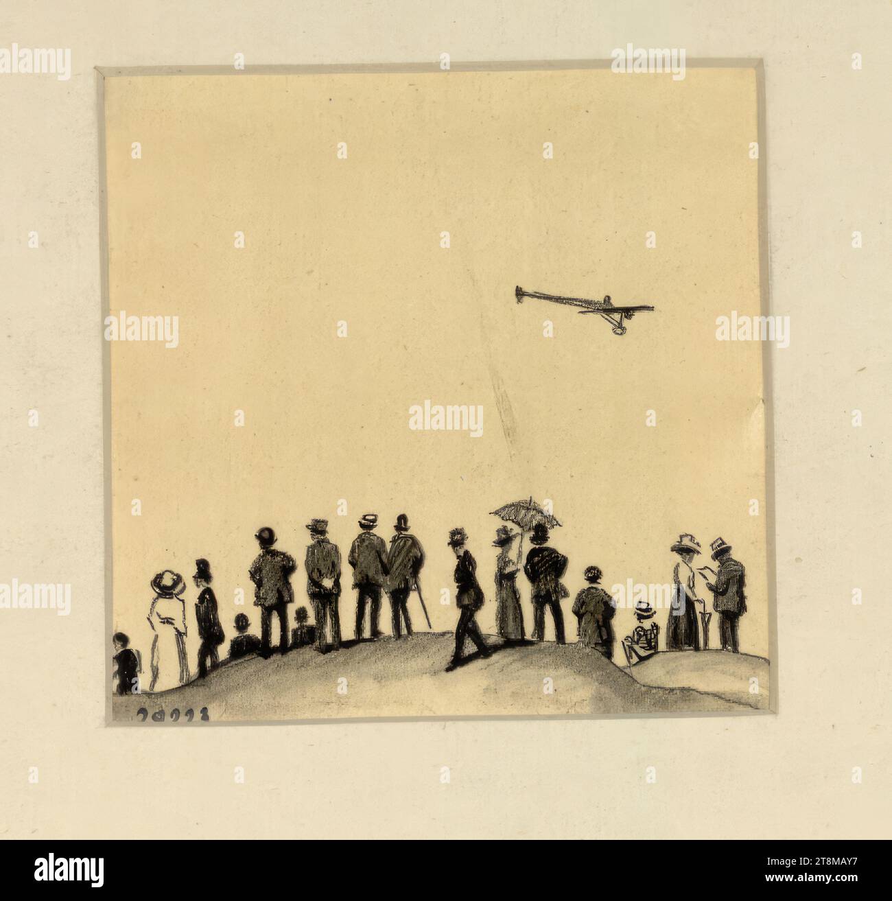 Spectators at the airfield, Josef Wawra (Vienna 1893 - 1935 Vienna ...